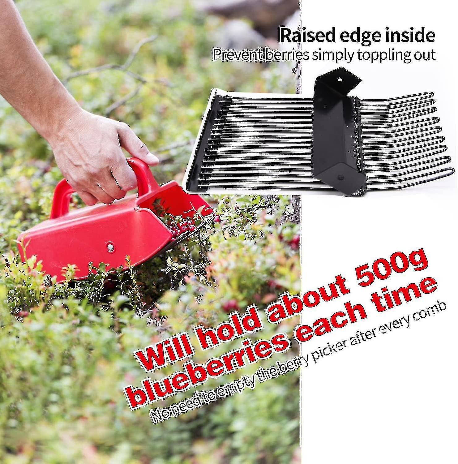 Berry Picker With Metallic Comb And Ergonomic Handle, For Easier Berry ...