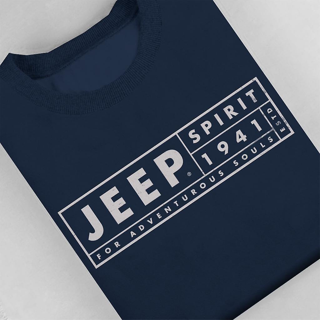 Jeep Spirit 1941 Estd For Adventurous Souls Light Logo Men's Sweatshirt ...