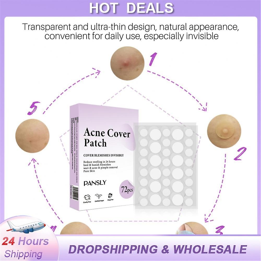 72 Pcs Invisible Skin Tag Warts Removal Stickers Hydrocolloid Acne ...