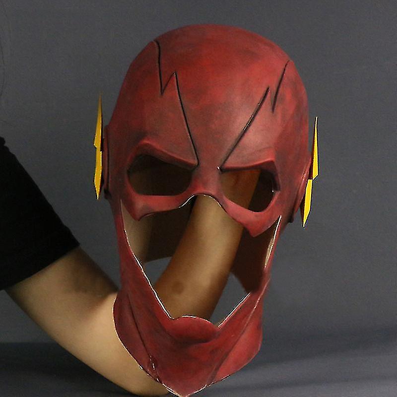 The Flash Mask Dc Barry Allen Mask Cosplay Costume Prop Halloween Red ...