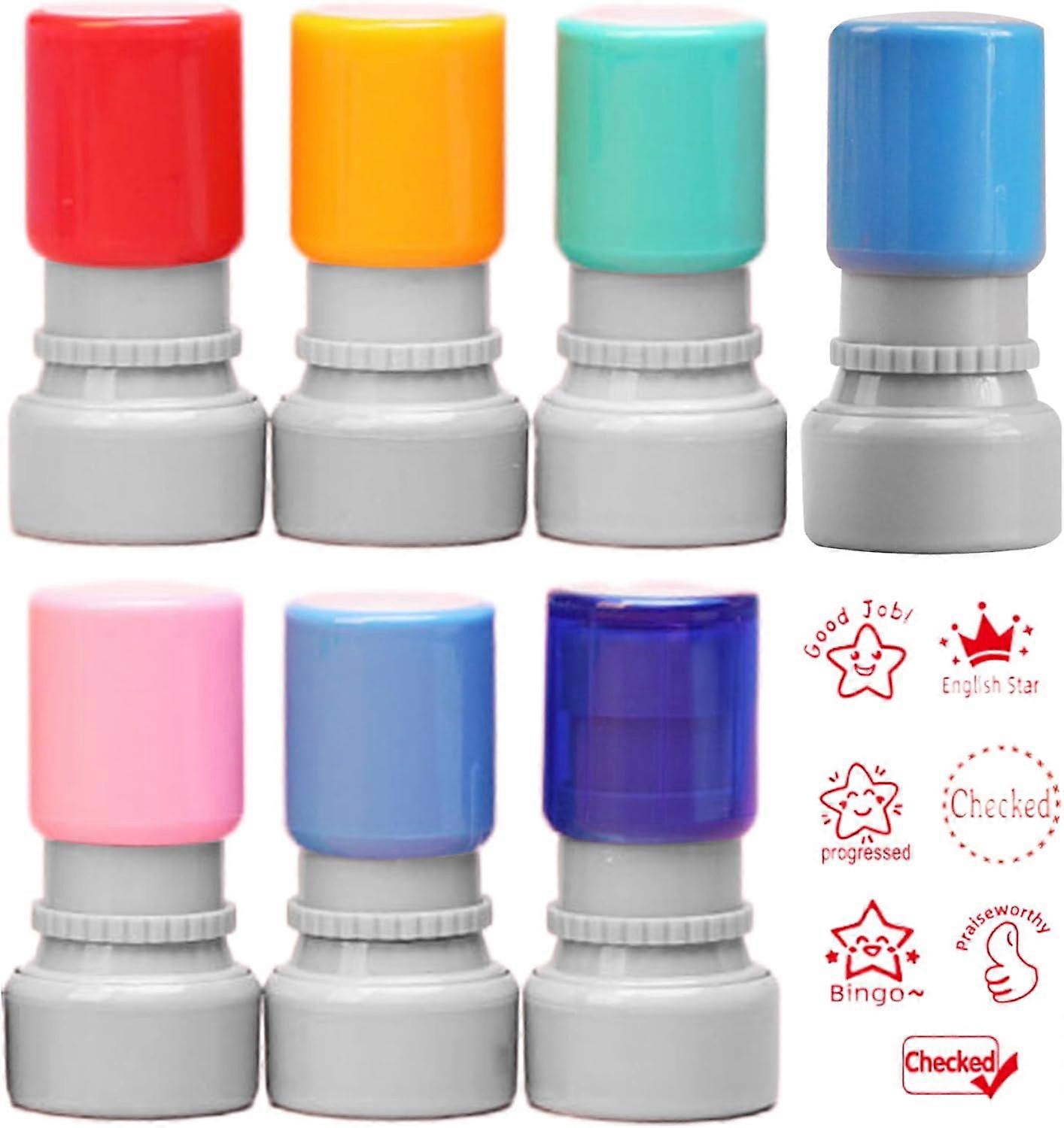 Teacher Stamps for Classroom, 6PCS Self Inking Stamp with Adjustable ...