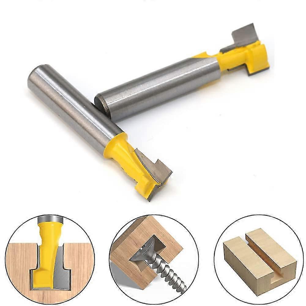 2PCS 8mm Shank T-Slot Milling Cutter Set Wood Cutting T-Slot Milling ...