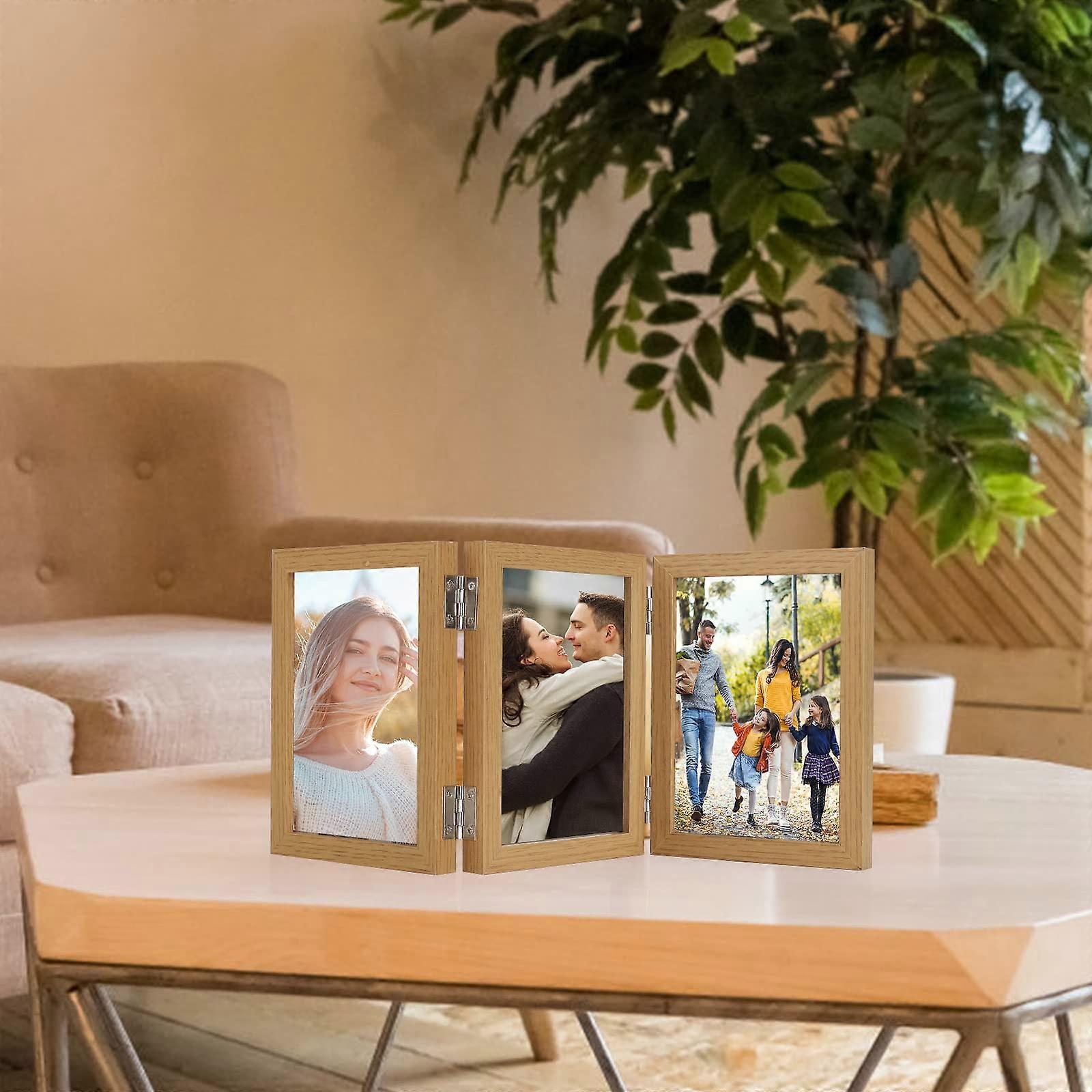 2024,Photo Frame Light Color 10x15 CM Three Photo Frame Collapsible ...