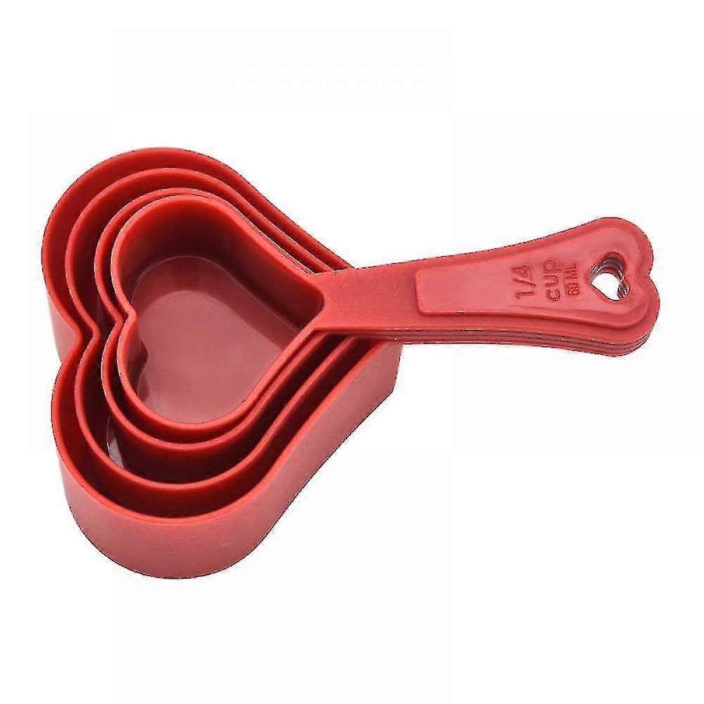 Kitchen Heart-shaped Measuring Cup Baking Tool Set, 4-piece Set, Used ...