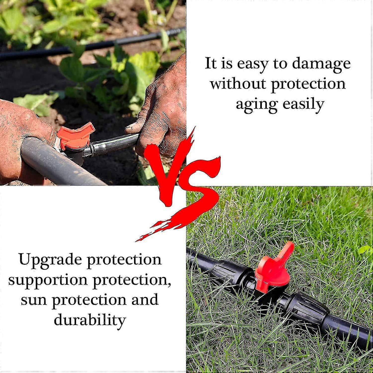 10pcs Drip Irrigation Switch Valve For 16mm Drip Tubing Barbed Locking ...