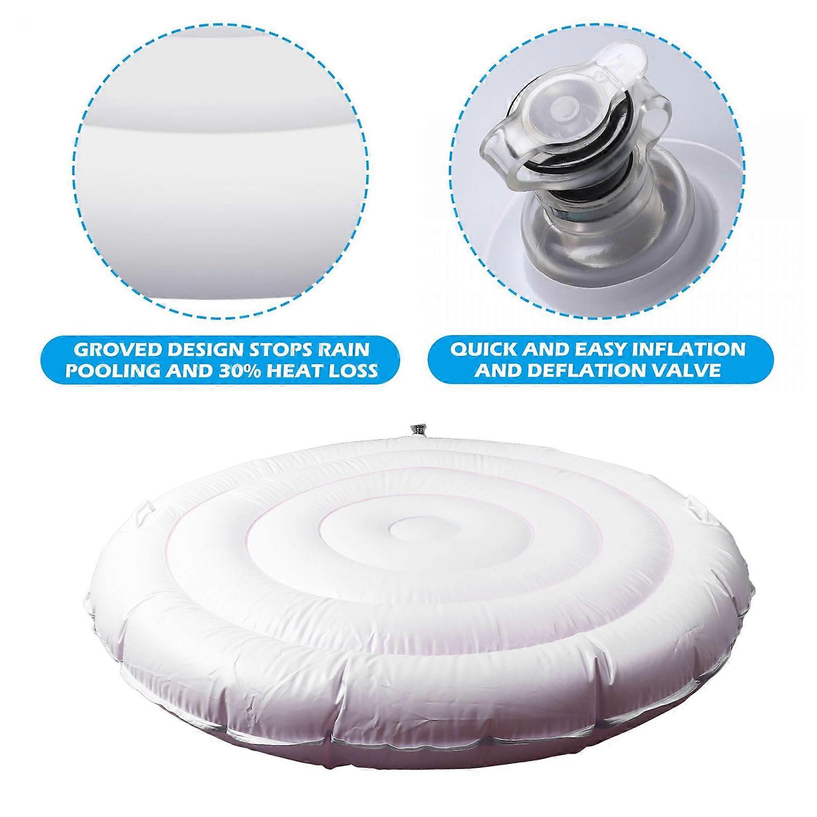 4.5ft Inflatable Hot Tub Cover Pvc Round Universal Rapid Inflation ...