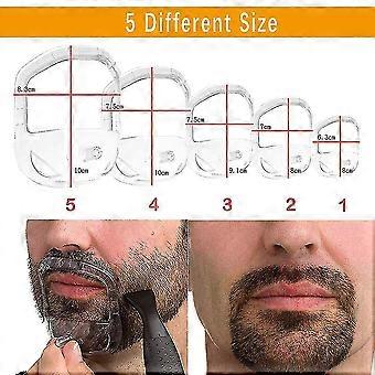 5 Sizes Goatee Shaving Template Beard Guide Shaper Beard Shaping & Styling Template For Men-Yvan ...
