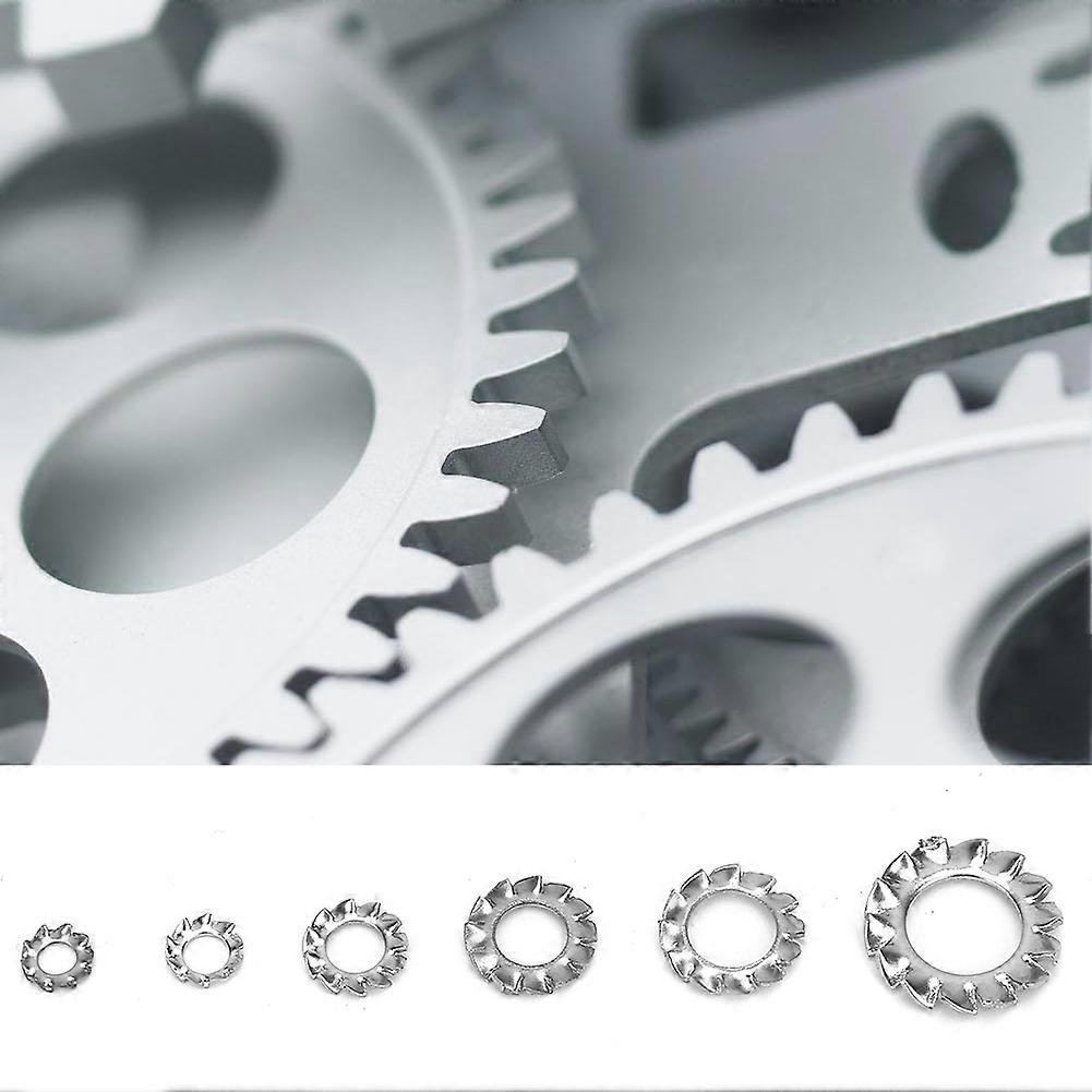 300 PCS Galvanized External Tooth Star Lock Washers Assortment Kit ...