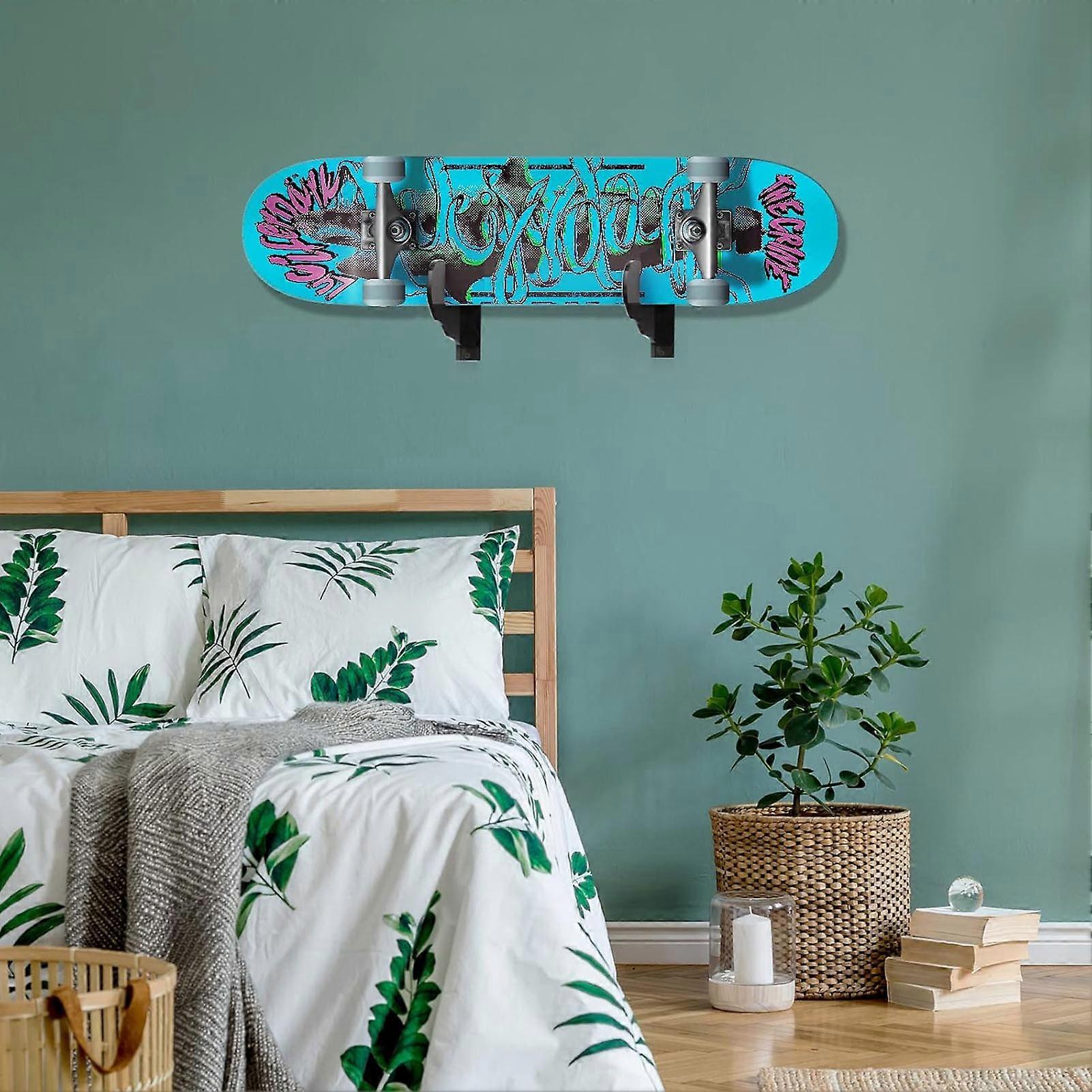 2PCS Skateboard Wall Mount Display Rack Acrylic Skateboard Wall Hanger ...