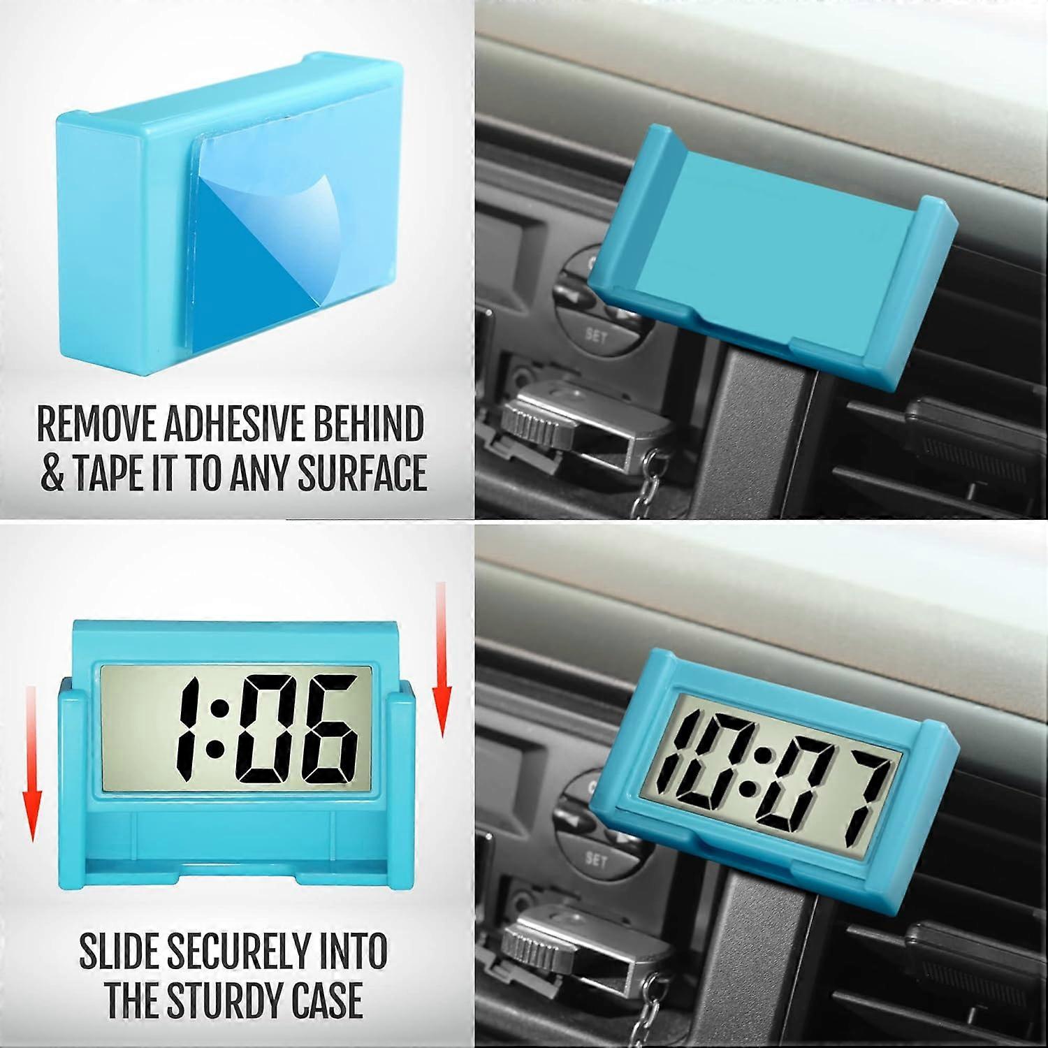 Car Dashboard Digital Clock - Vehicle Adhesive Clock with Jumbo L ...