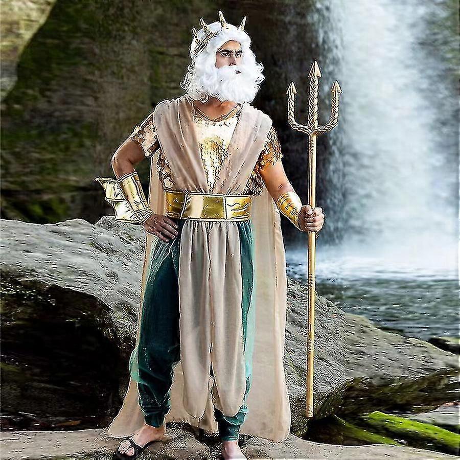 Ancient Greek Poseidon Cosplay Sea Siren Mermaid Queen Costume ...