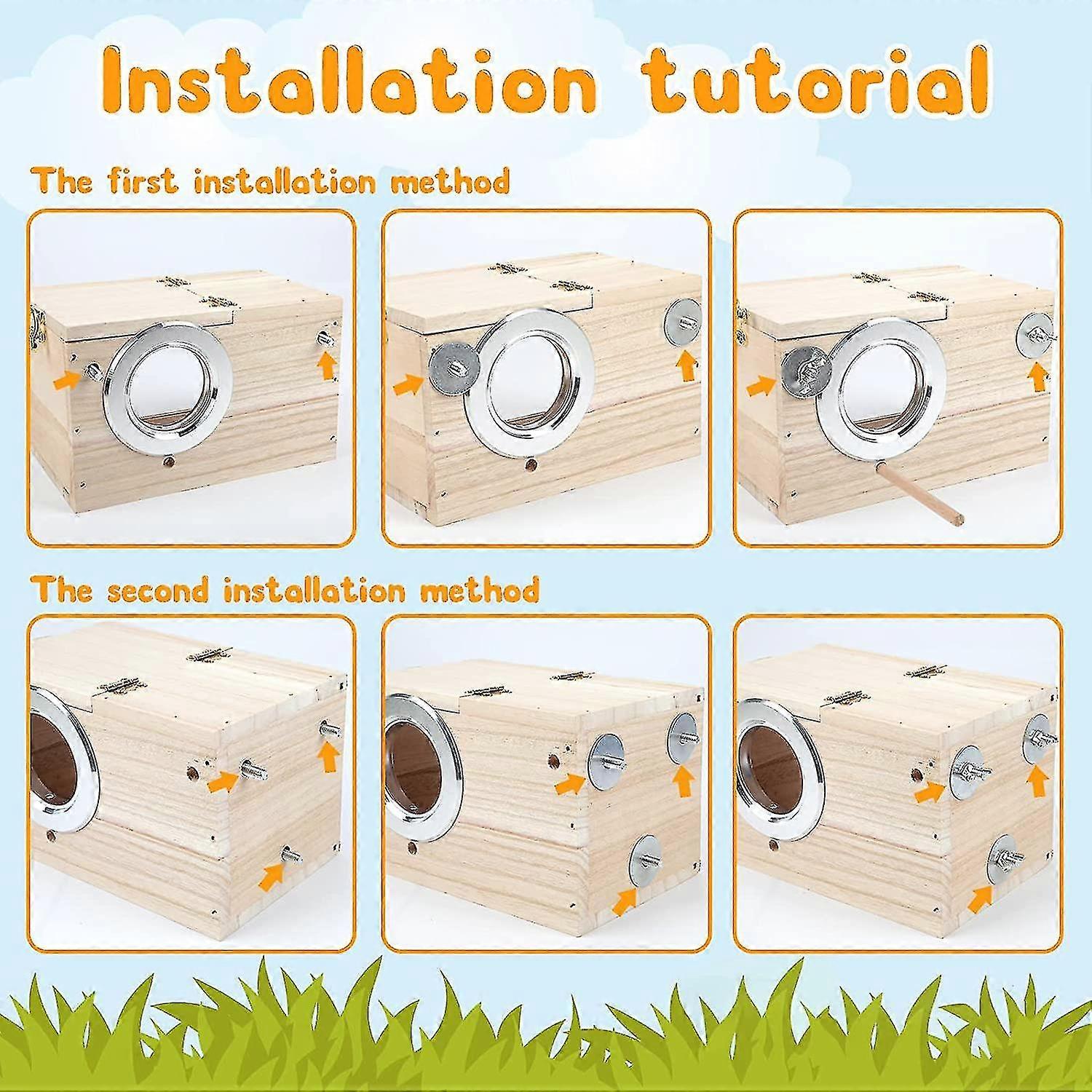 Budgie Nesting Box Transparent Design, Bird Nest Breeding Box With ...