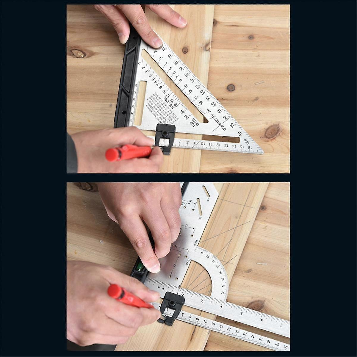 Woodworking Combination Square, Inch/Metric Metal Combo Square ...