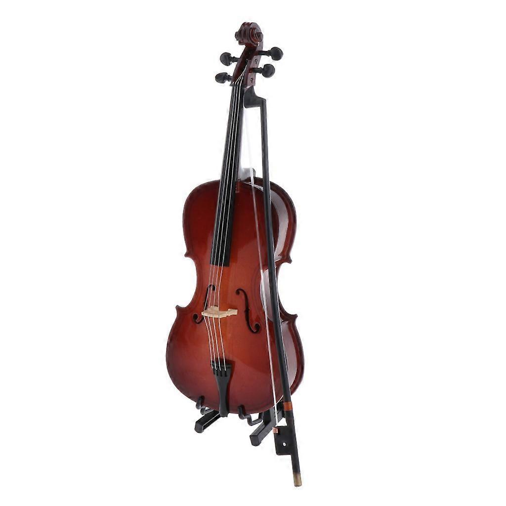 1:6 Musical Instrument Model, Wood Cello with & Bow & Stand & Case ...