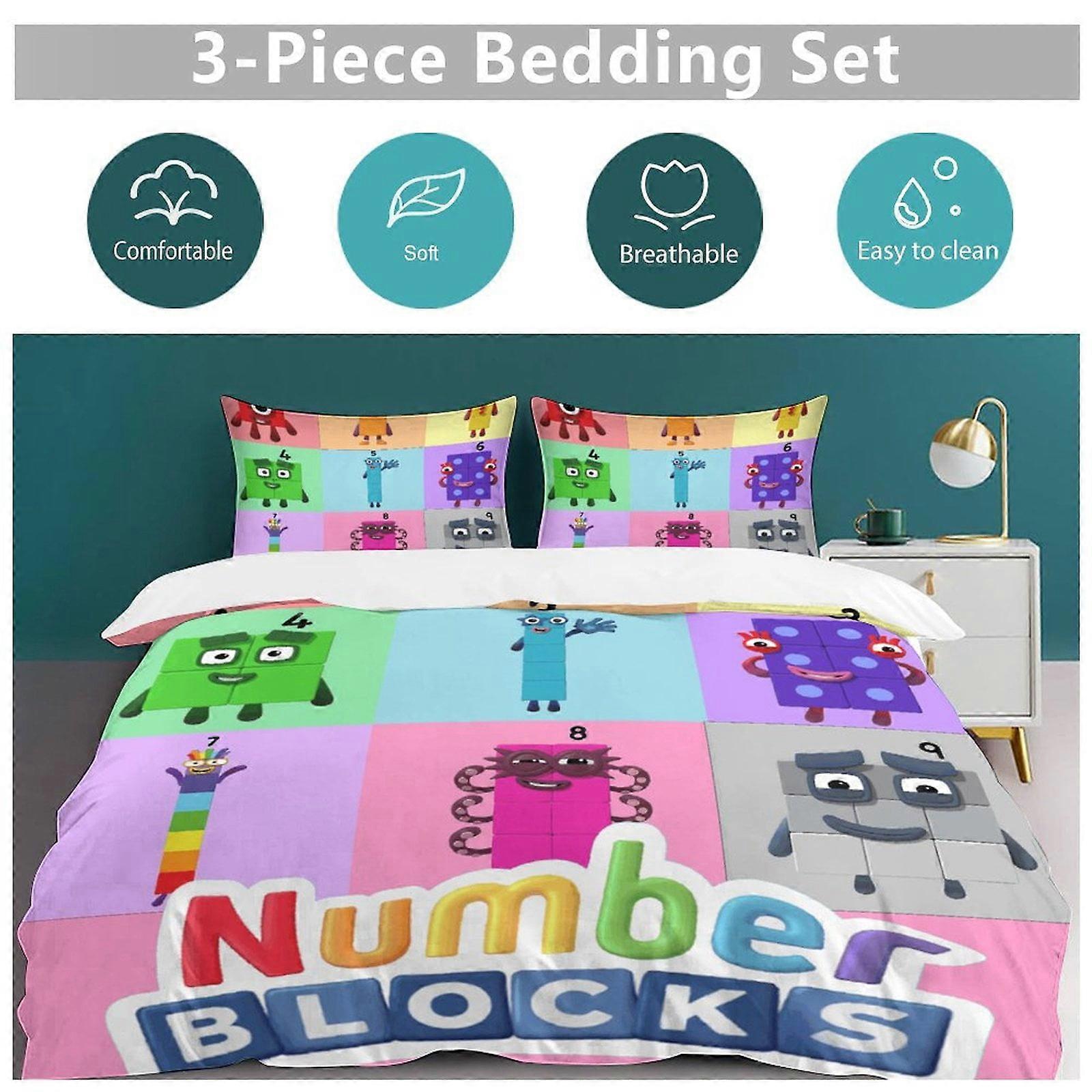 bedding set CA134 Numberblocks Bed Duvet Cover Microfiber Bedding Sets ...