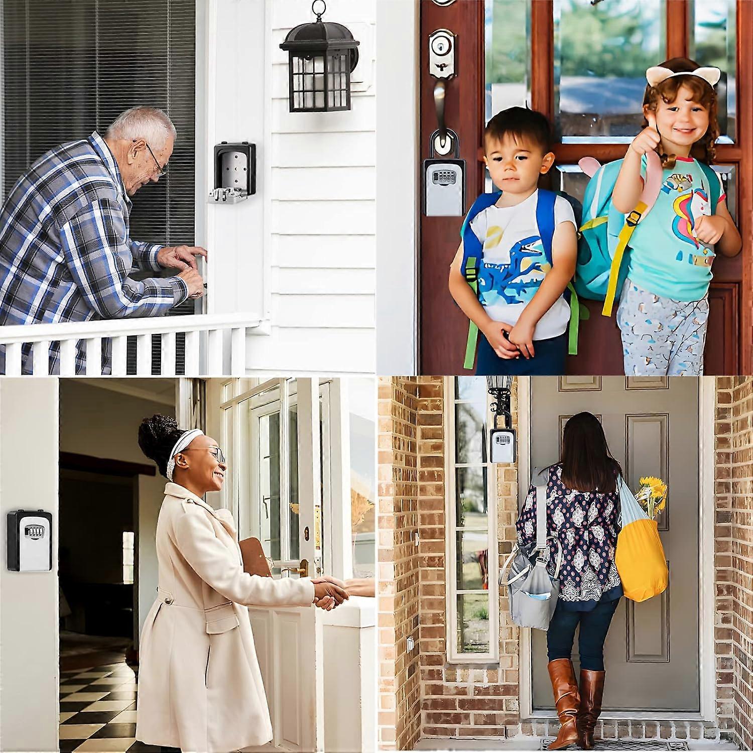 Portable Key Safe, Padlock Key Safe Box with Removable Shackle, Wall ...