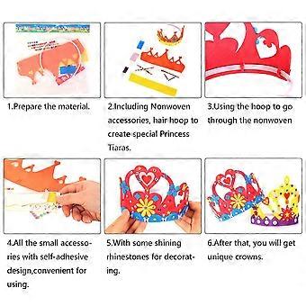 princess tiaras craft, 8pcs kids diy felt crowns birthday party tiaras make your own crowns for ...