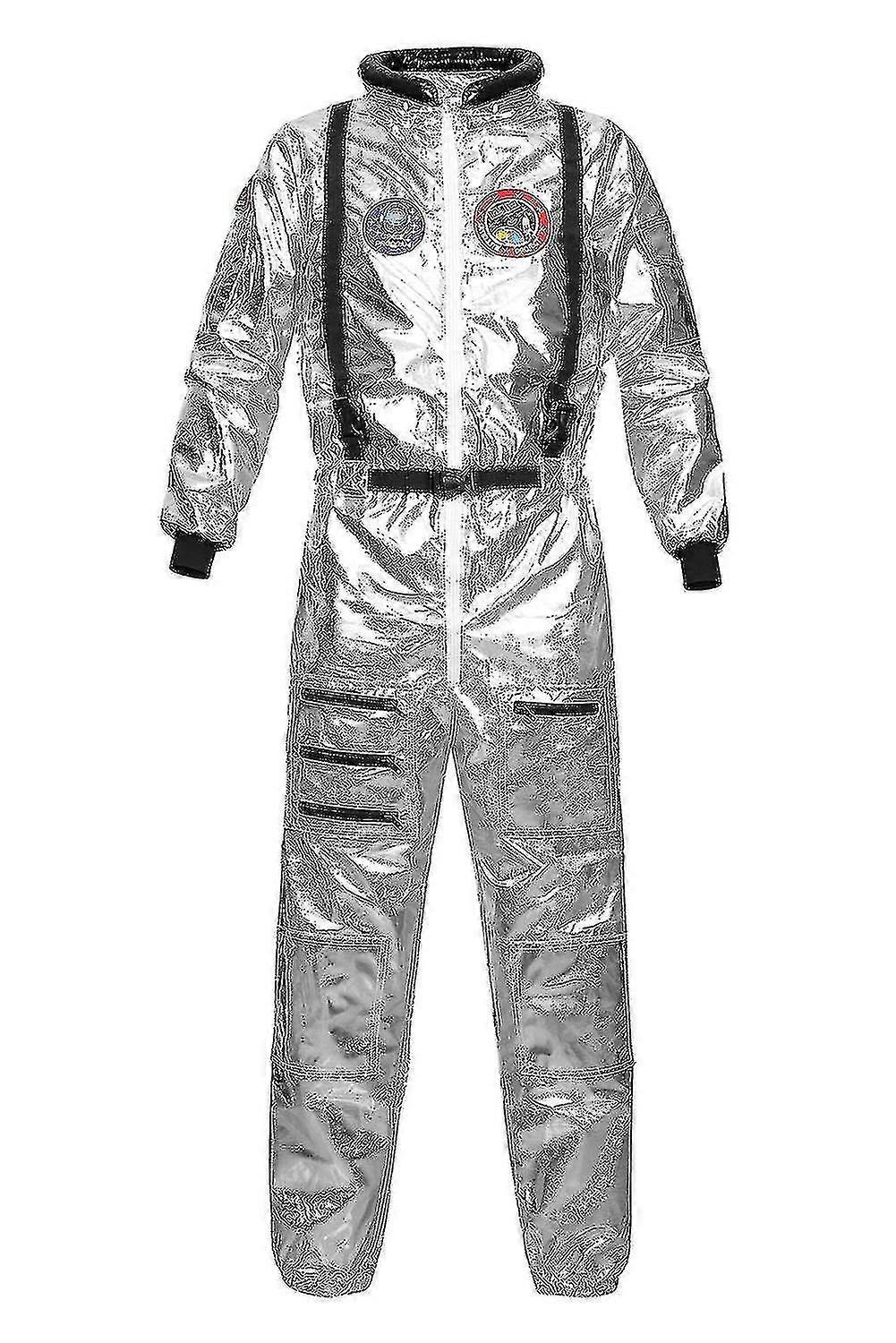 Astronaut Costume Adult Silver Spaceman Costume Plus Size Women Space ...