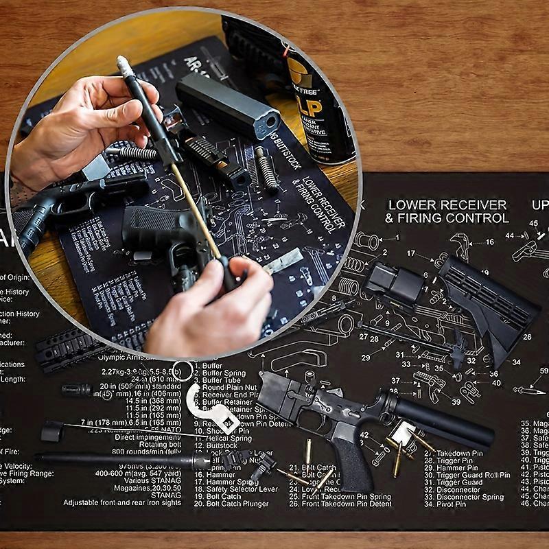 Gun Cleaning Mat with Parts Diagram and Mouse Pad - Perfect for AR15 ...