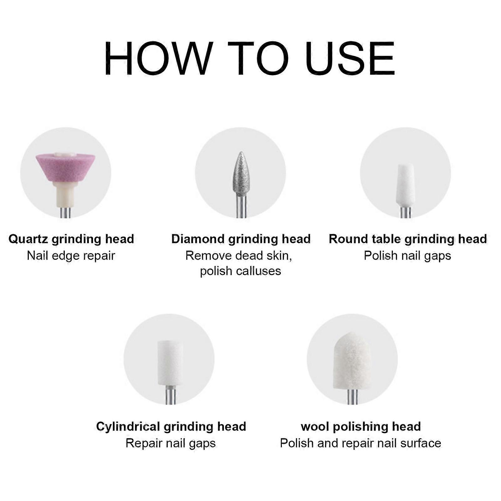 4 Speeds Nail Grinder for Human Toenail Sander for Thick Nails Cordless | Fruugo NZ