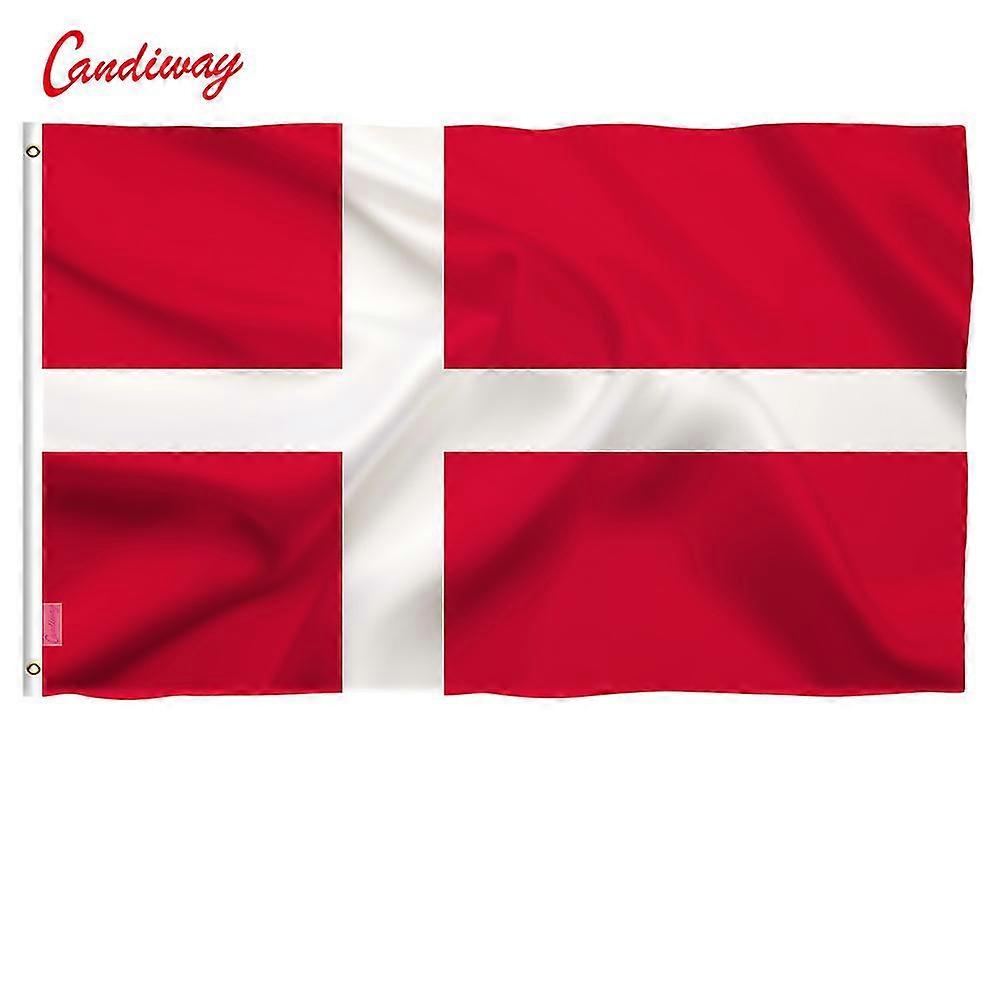 Danmarks Flag Nationalflag Polyester Udendørs Dekoration 90 x 150cm ...