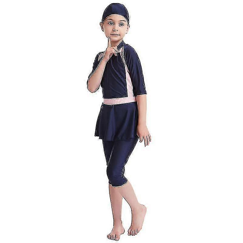 Girls Kids Muslim Swimsuit Islamic Swimwear Modest Burkini Swimming ...