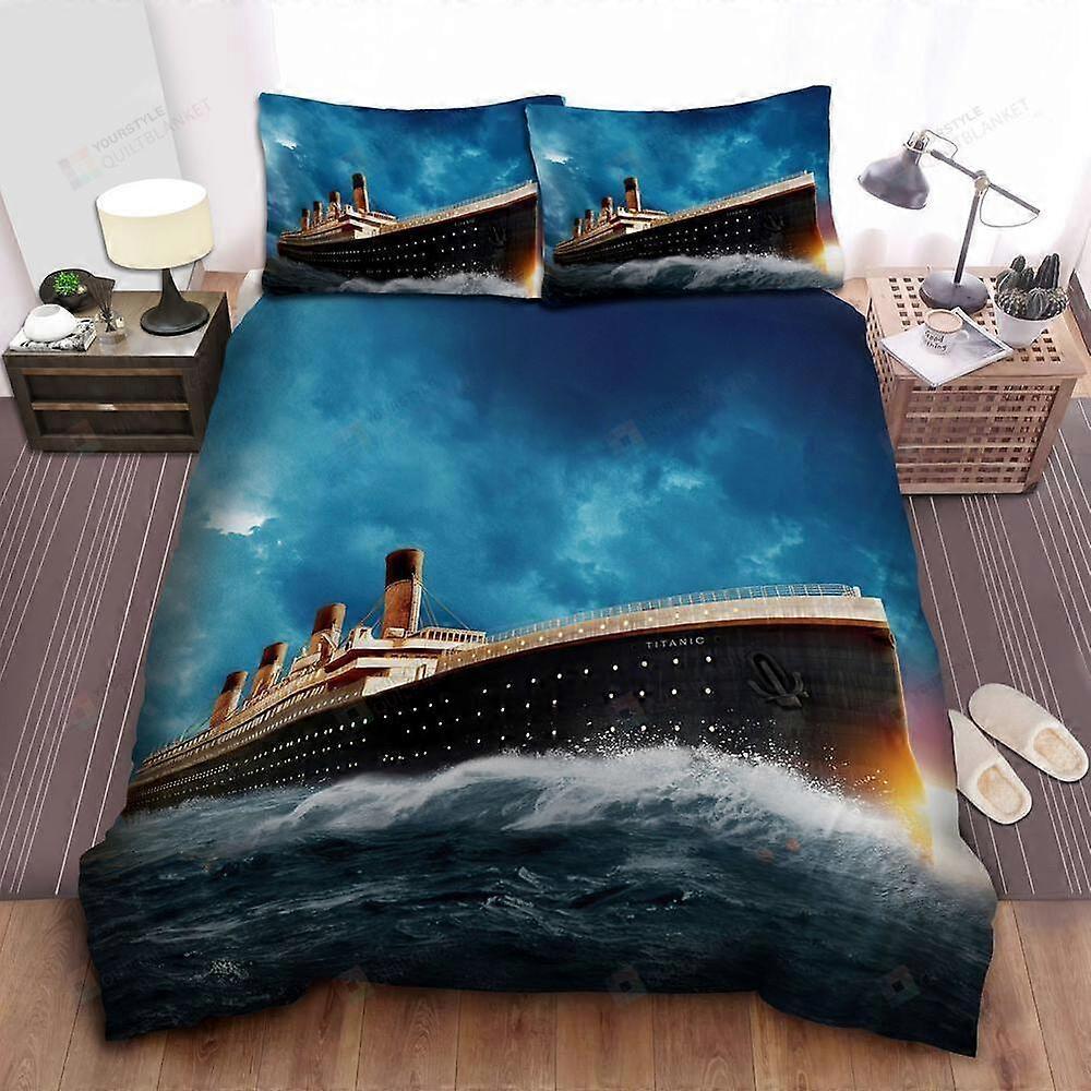 v3542 Bed Sheets Titanic Largest Ship Afloat At The Time Illustration ...
