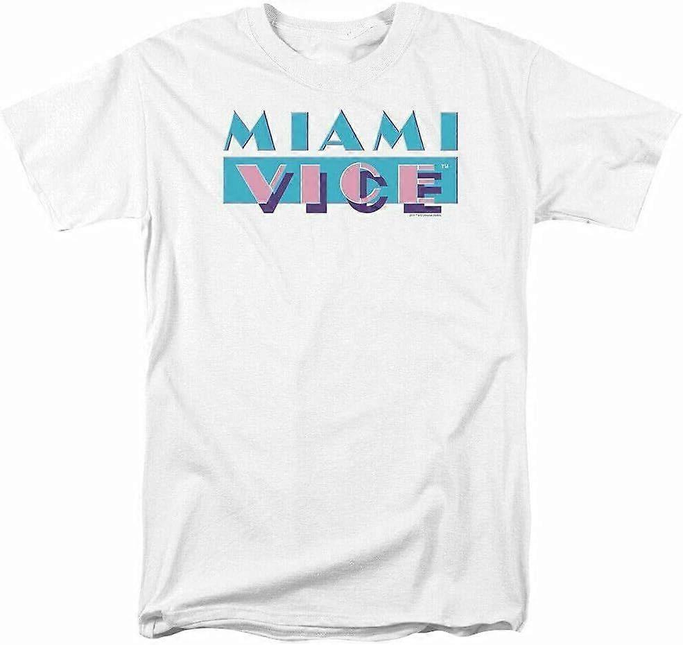 Miami Vice Logo T Shirt Mens Licensed Classic TV Show Crockett Tubbs ...