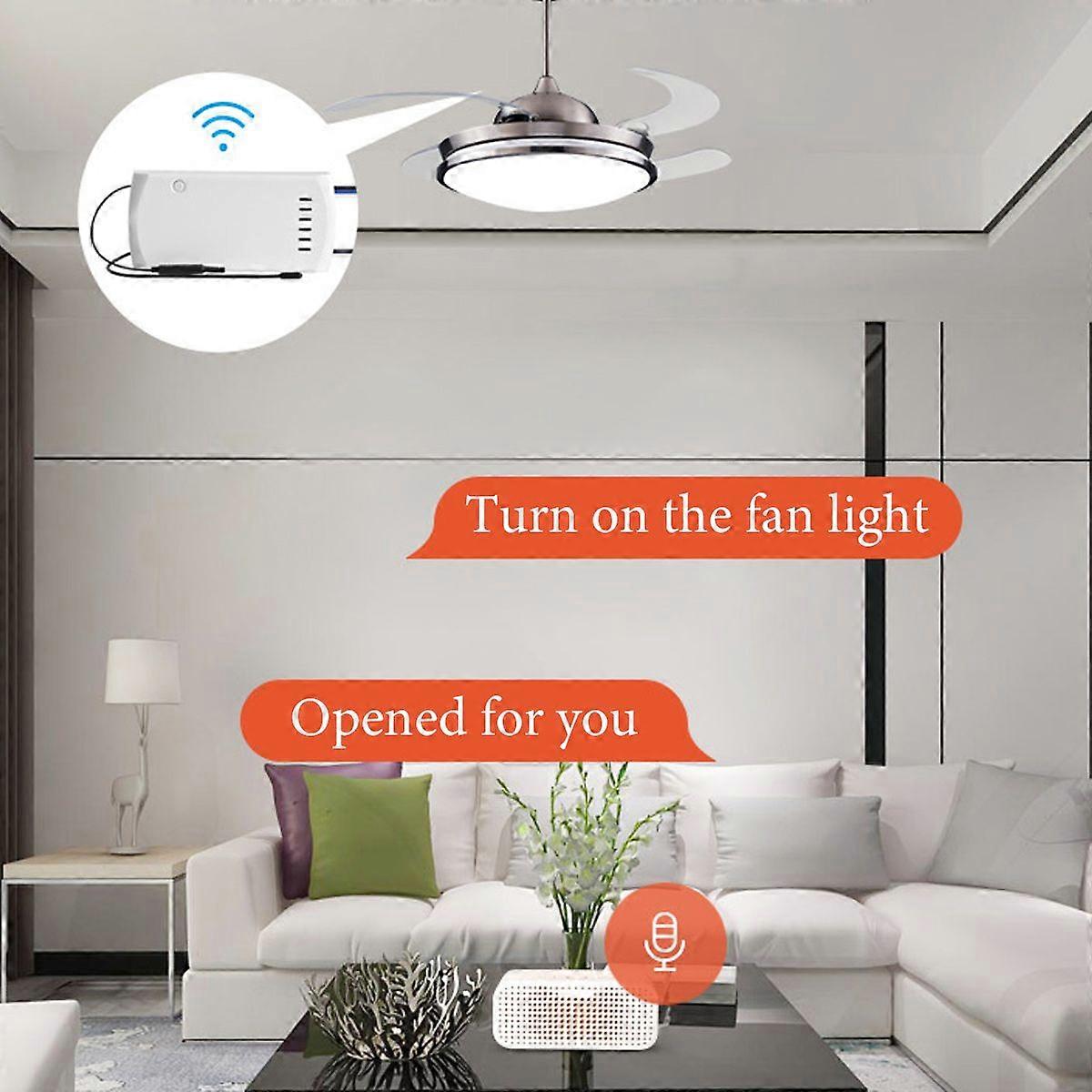 WiFi Ceiling Fan Controller Intelligent Ceiling Fan with Light Remote ...