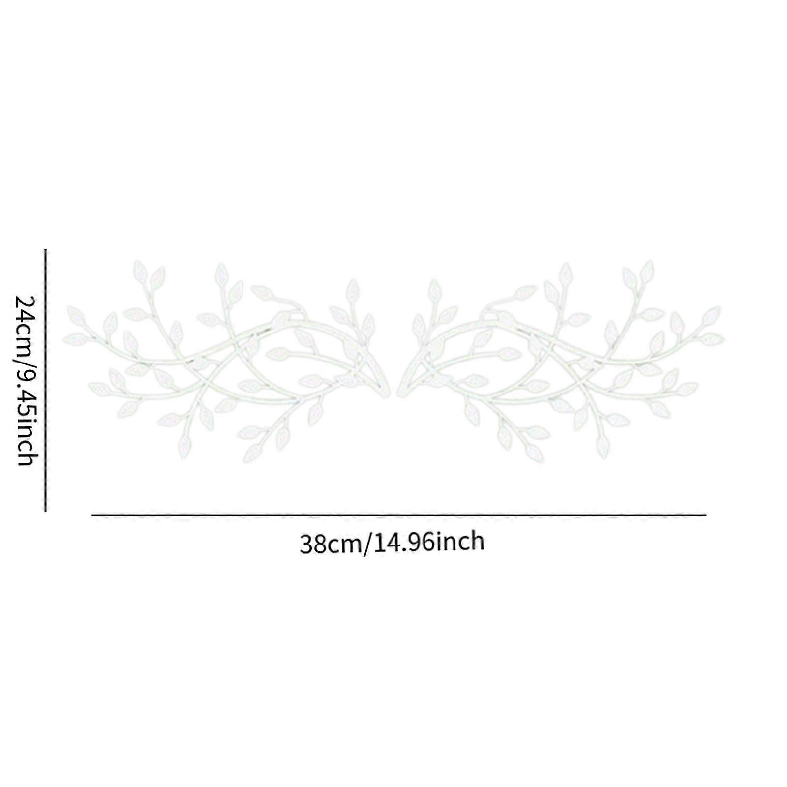 Hanging Wall Sculpture Modern Indoor Garden Metal Leaf Branch Wall Art ...