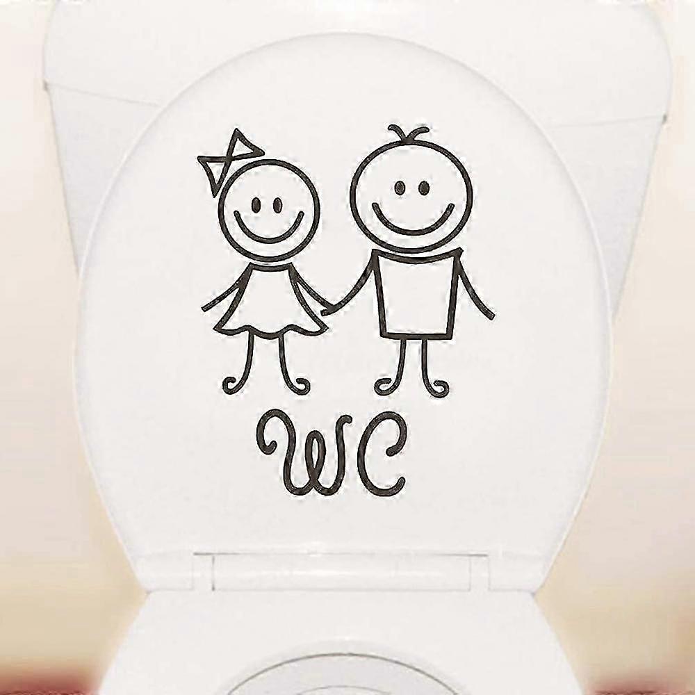 Rolig Badrum Skylt Toalett Dörr Skylt Avtagbar Tecknad Wc Klistermärke ...