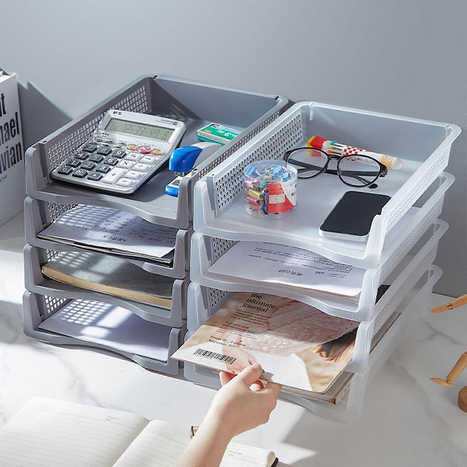 Stackable Paper Sorter Letter Tray Stacking Paper Letter Tray Desk ...