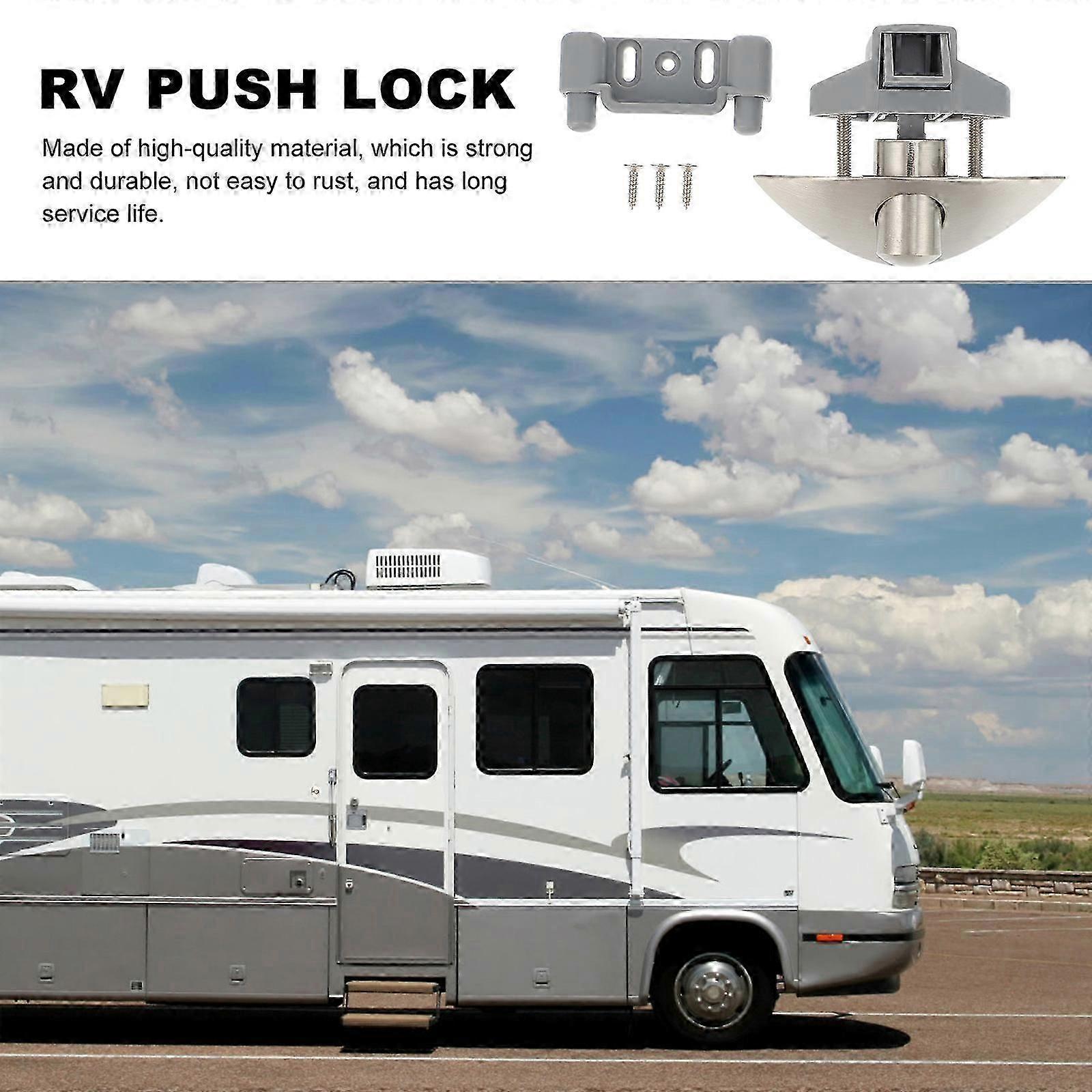 Cabinet Door Knobs Keyless Button Catch Push Door Lock Push Button ...