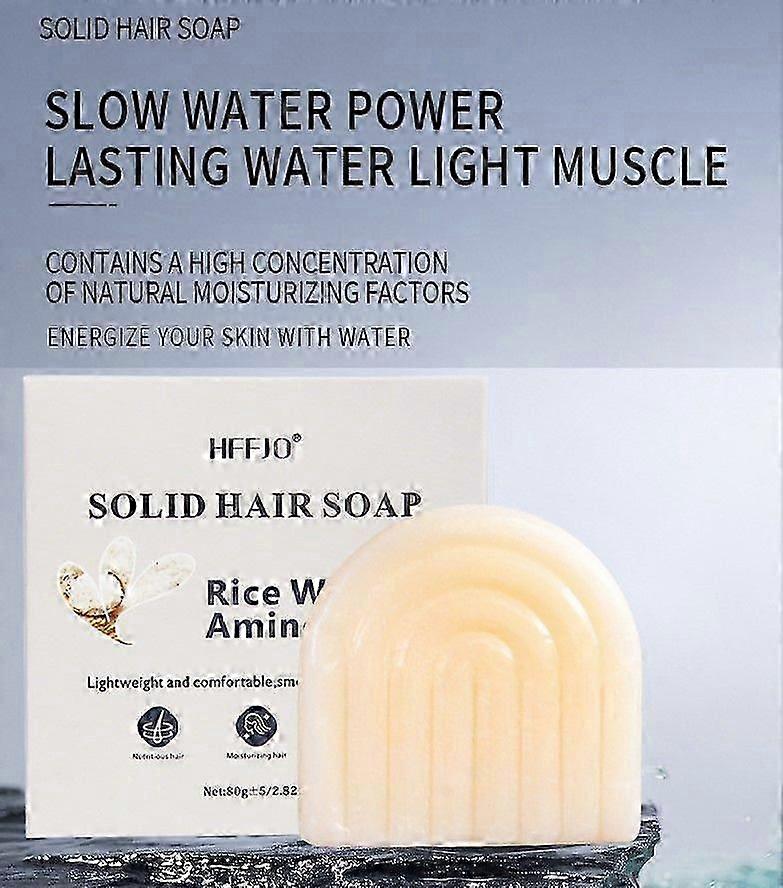 Rice Water & Protein Shampoo Bar for Thinning Hair - Volume Solid Rice Water Shampoo Bar, Hair ...