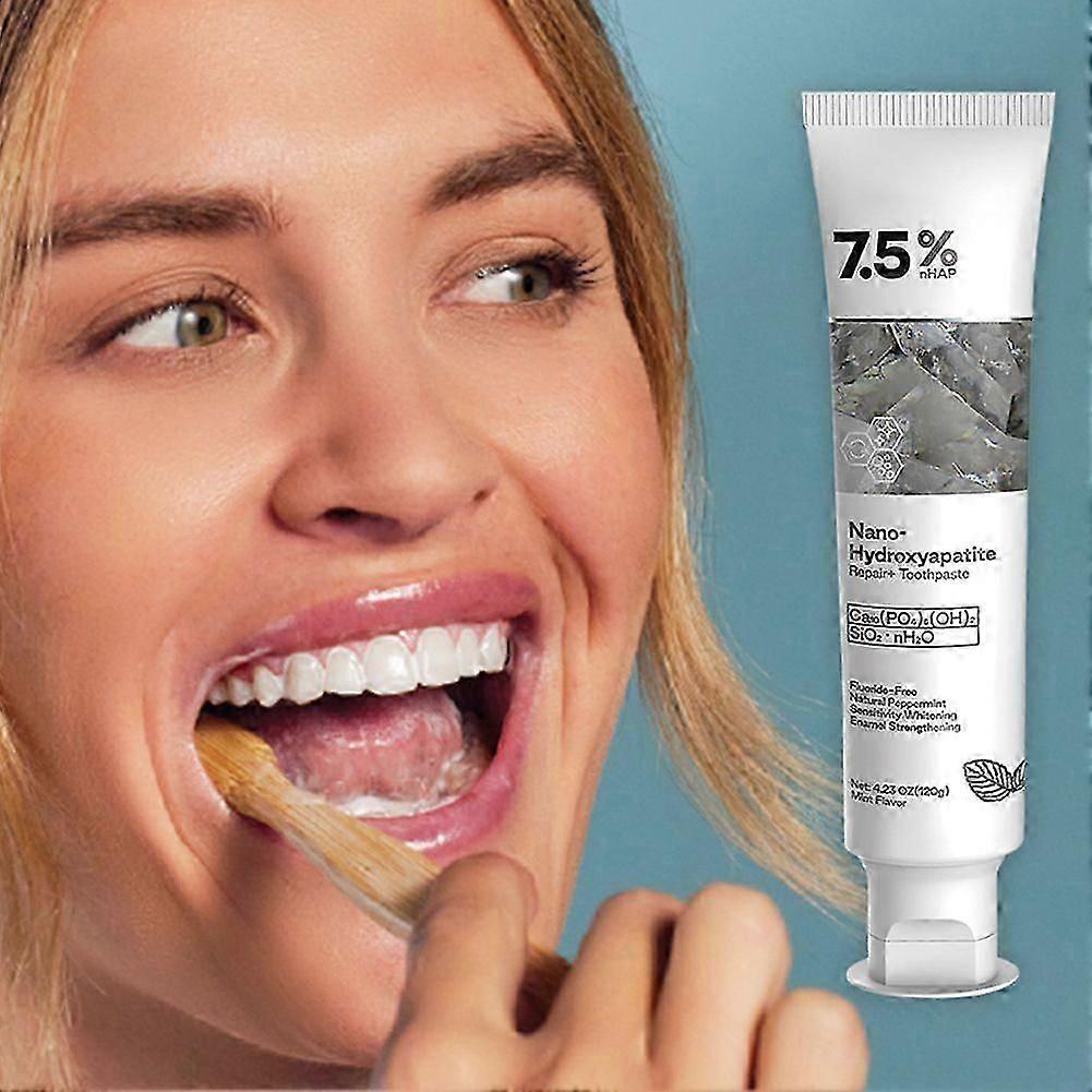 7.5%nHAP Nano Hydroxyapatite Toothpaste Fluoride-Free Enamel Repair ...
