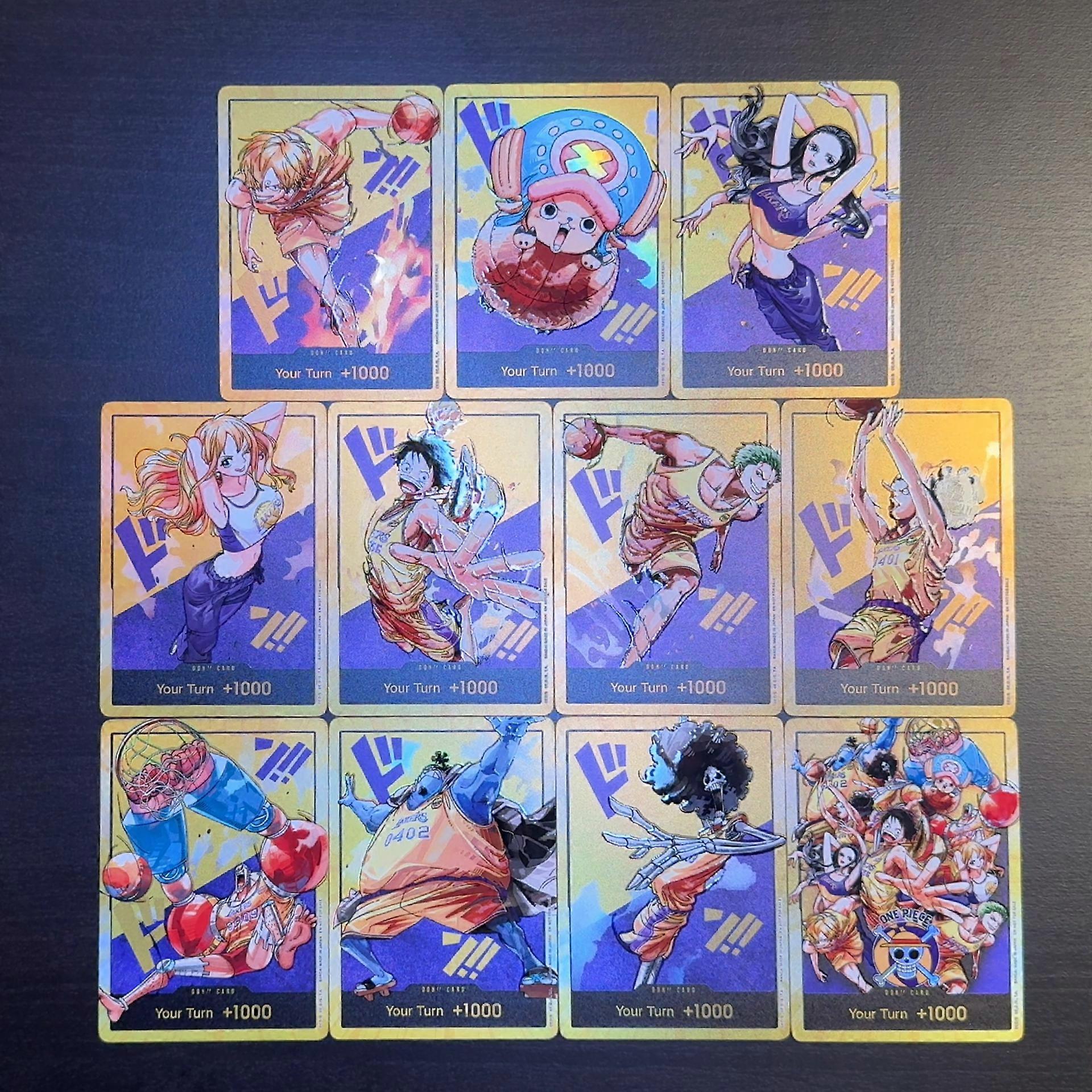 One Piece OPCG English Golden DON card Straw Hat Crew x Lakers Luffy ...