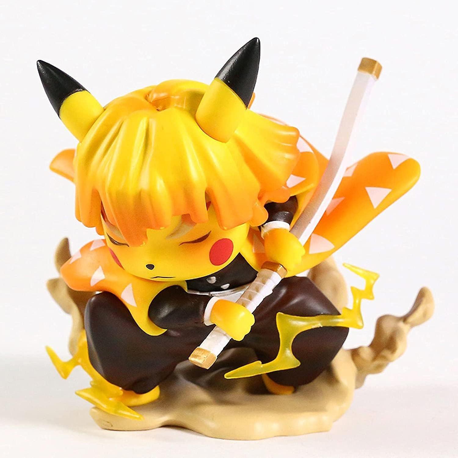 Demon Slayer Action Figure | Pikachu Cosplay Agatsuma Zenitsu Action ...