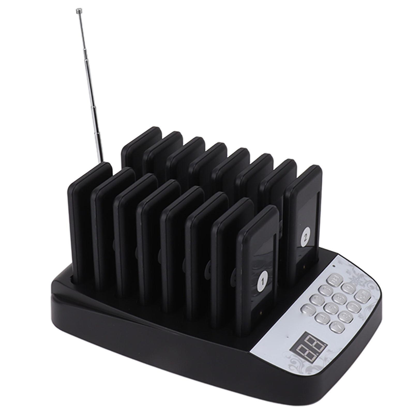 Black 16 Pieces Distancing Keeping Pagers Restaurant Pager System with ...