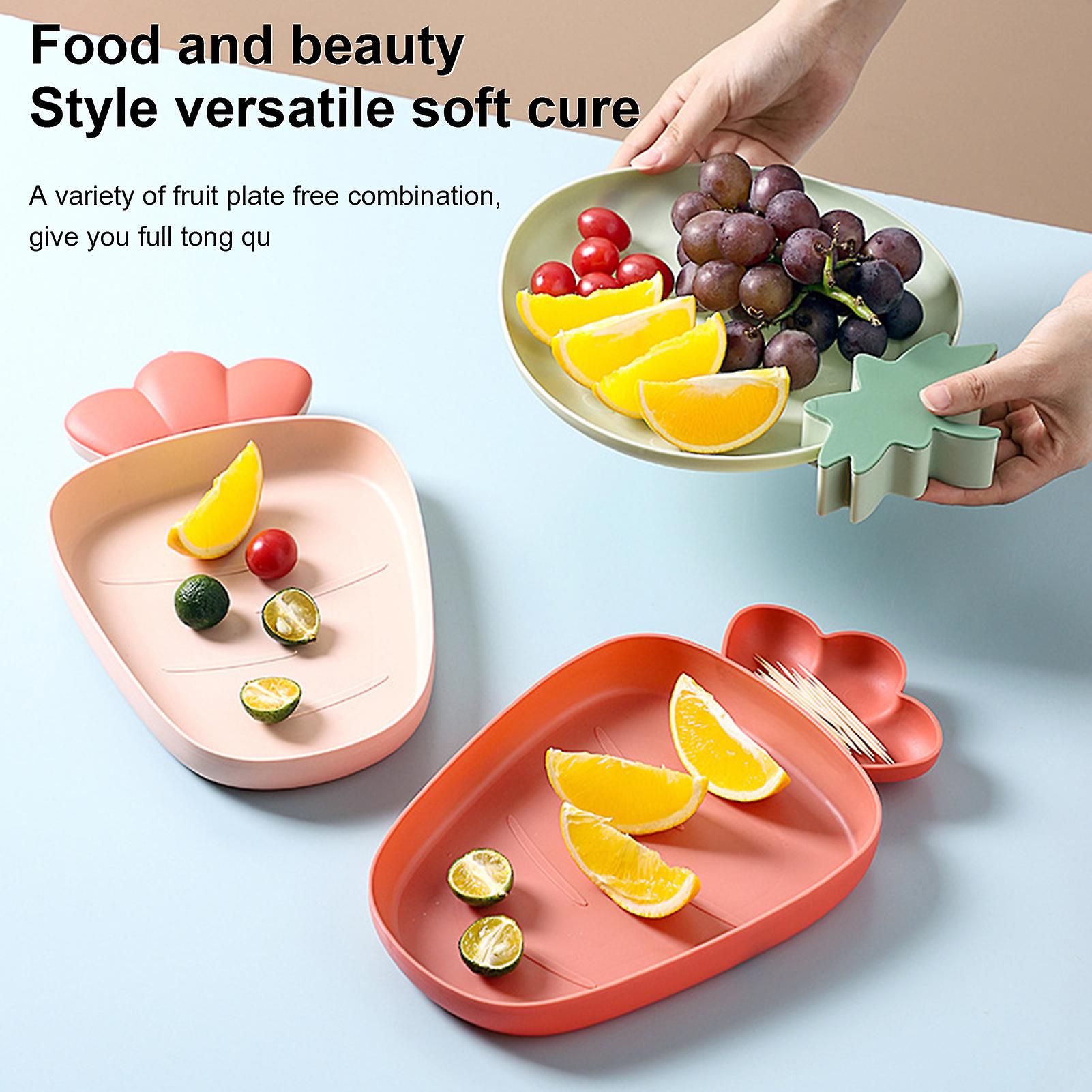 Adorable Strawberry Shape Fruit Plate Bright-colored Bright-colored ...