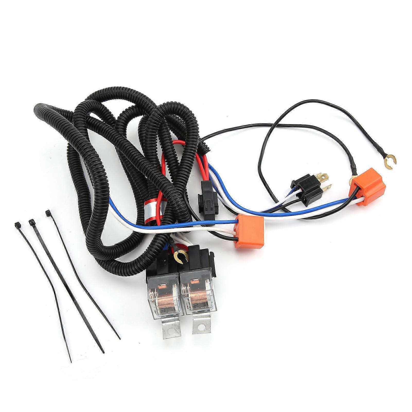 Headlight Relay Wiring Harness PE Waterproof Cord Kit Headlamp ...