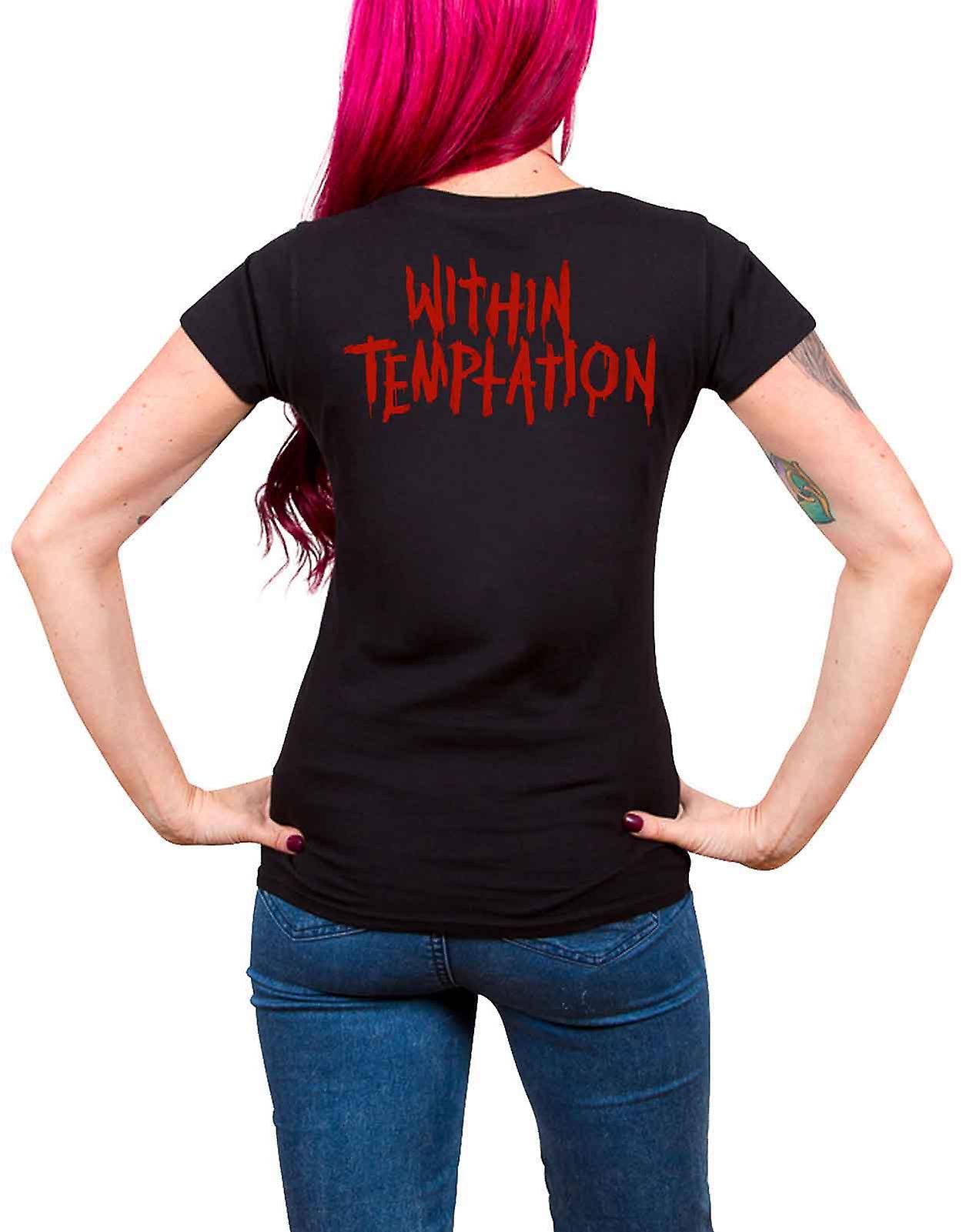 Within Temptation T Shirt Purge Outline Red Face new Official Womens ...