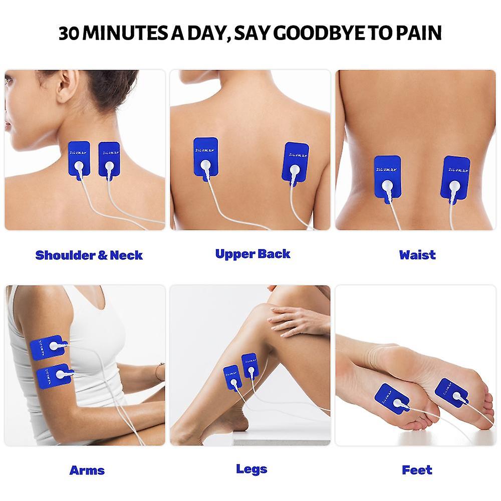 6 Models electric herald tens muscle stimulator ems acupuncture body massager 15 intensity ...