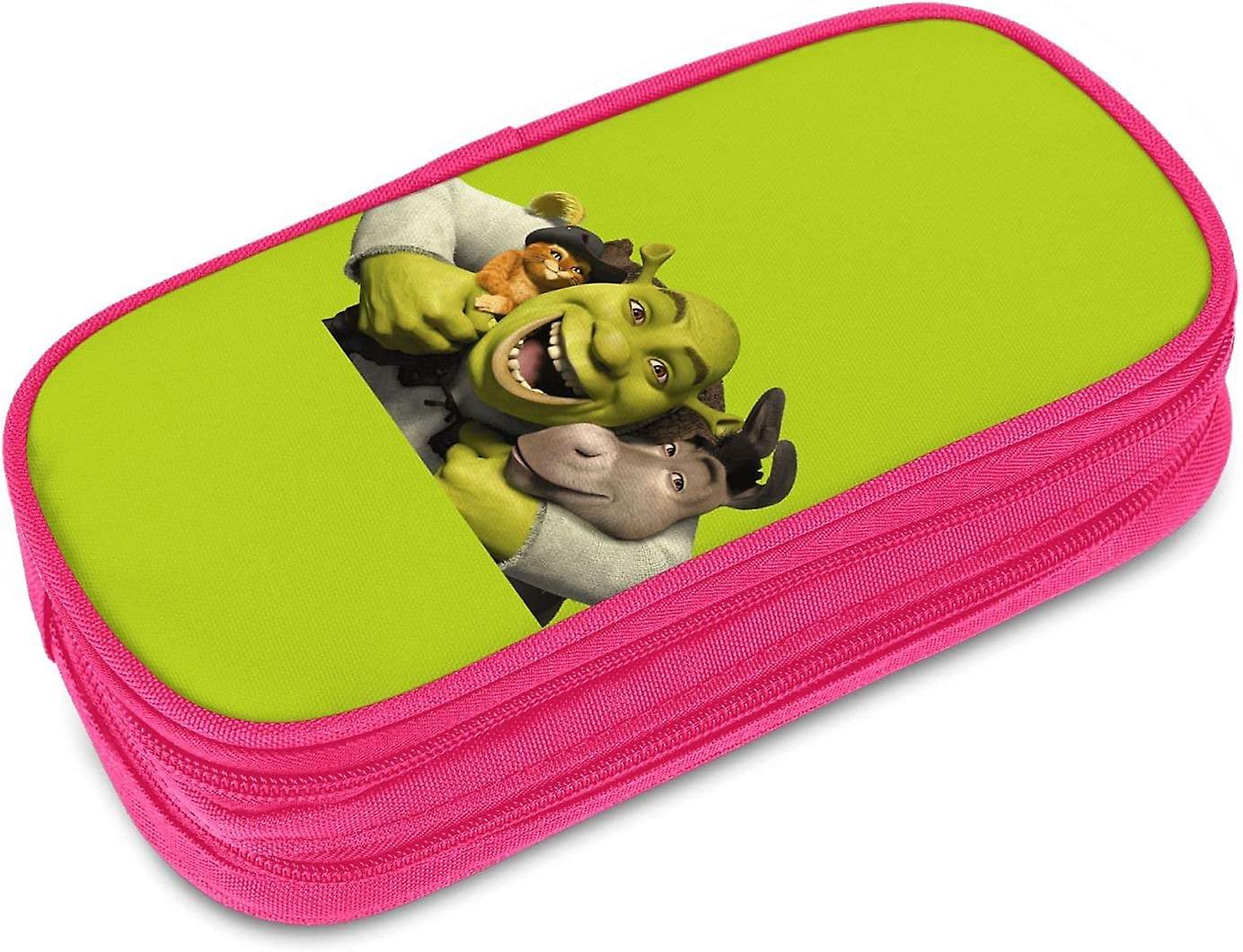 Shrek Anime Pencil Case Pen Marker Holder Pouch Box With Zipper-Pink ...