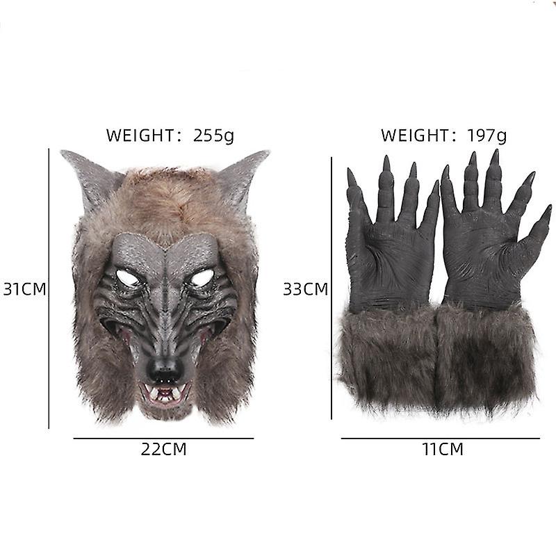 Halloween Anime Werewolf Masks Animal Wolf Realistic Cosplay Latex ...