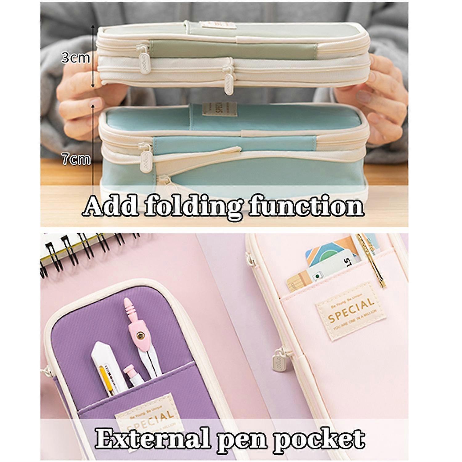 Big Capacity Pencil Case,large Pencil Pouch,expandable Office Desk ...