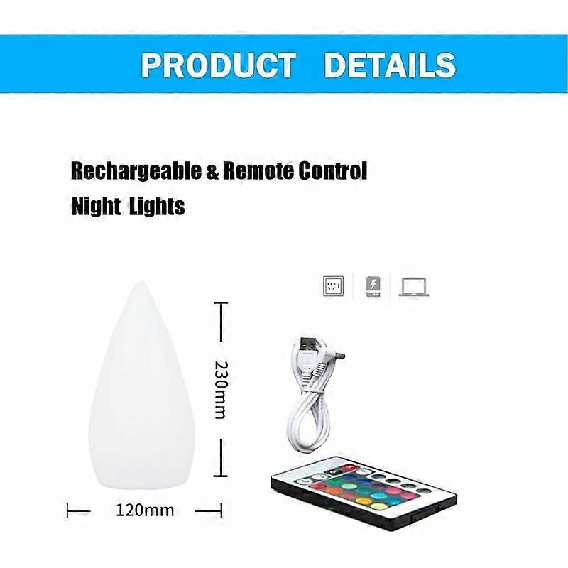 Rechargeable Wireless LED Table Lamp, IP54 Teardrop Sauna Lamp Dimmable ...