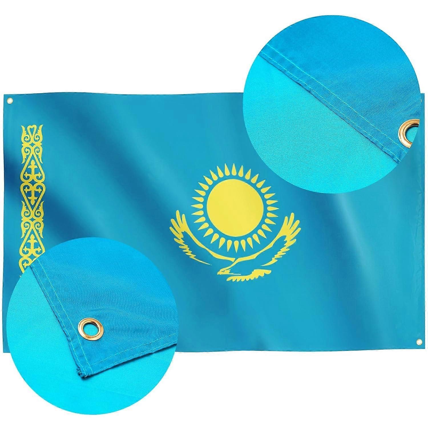 Kazakhstan Flag,Eyelet In Every Corner, Kazakh National Flag, Republic of Kazakhstan, Premium ...