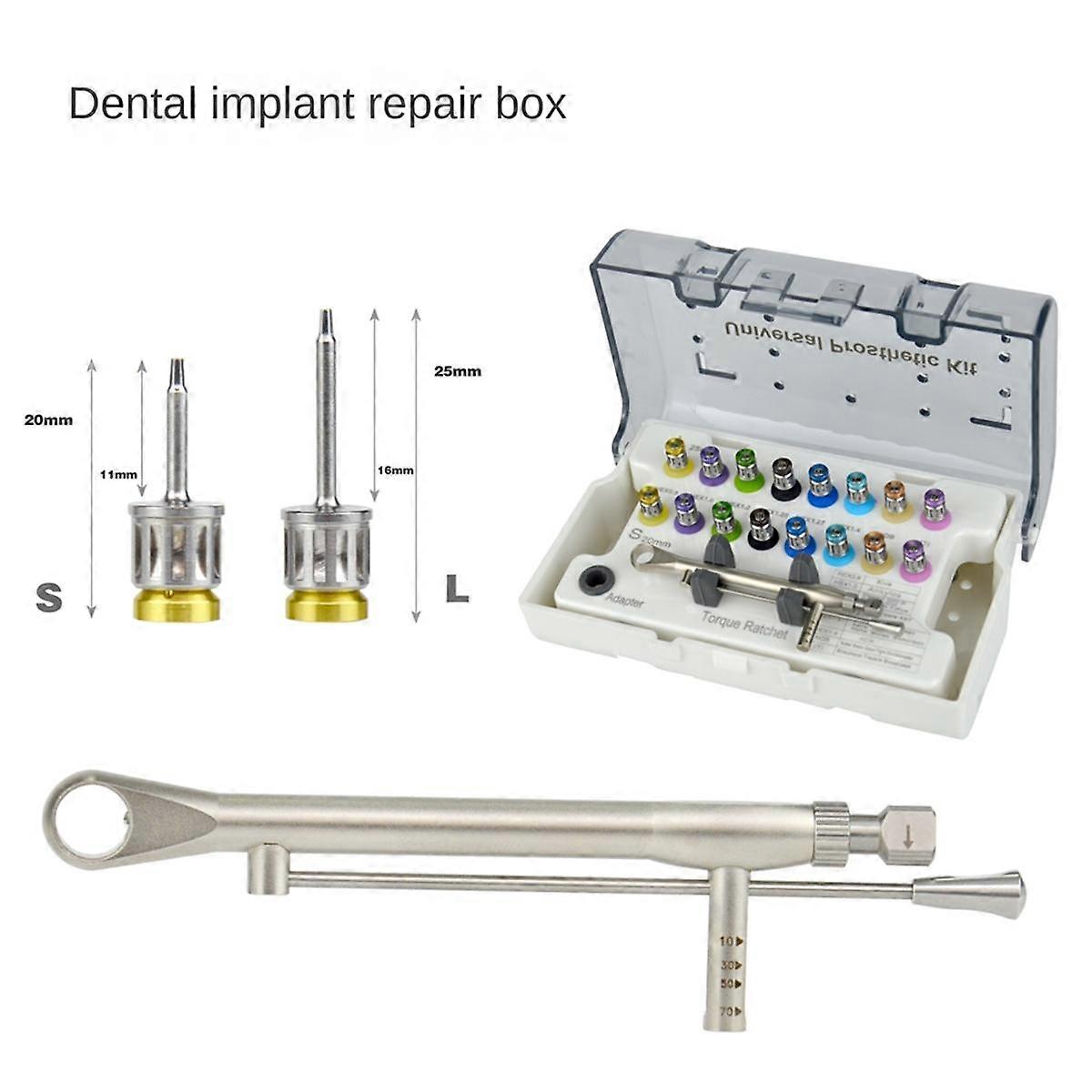 Dental Implant Kit, Prosthetic Torque Wrench Screwdriver Tool, Manual ...