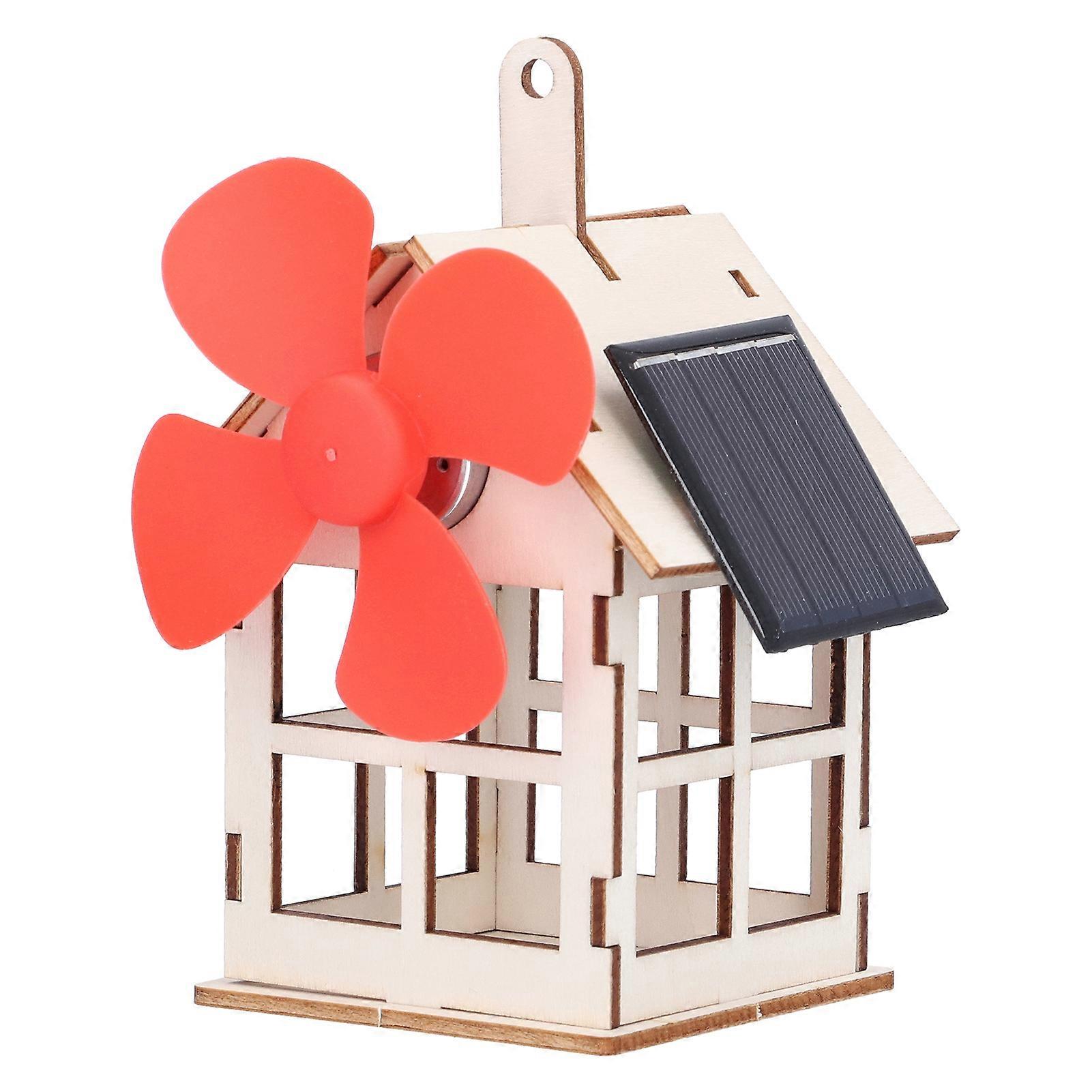 Solar Powered Windmill Wooden House DIY Kids Children Science ...