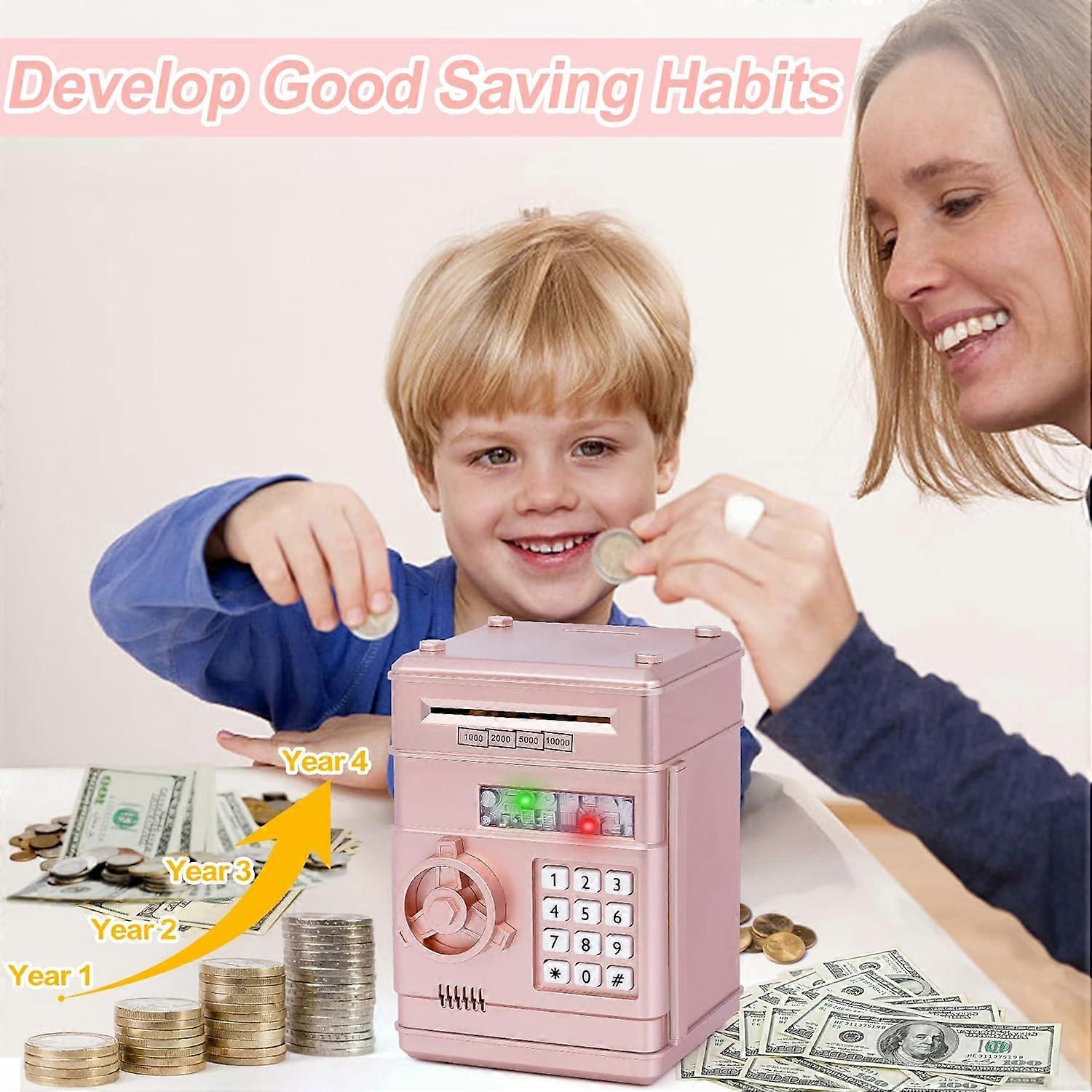 Money Box for Kids Age 3-12, Electronic Money Bank Safe Piggy Bank for ...